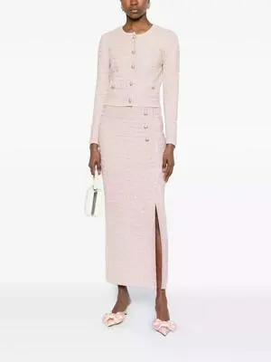 Alessandra Rich Button Embellished Knitwear Cardigan