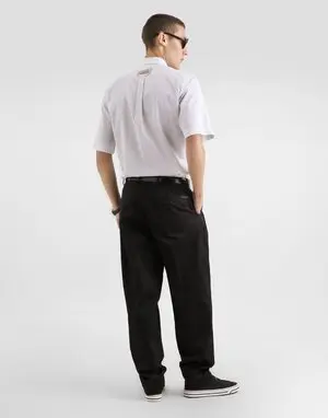 Dolce & Gabbana Cotton Gabardine Trousers - Black
