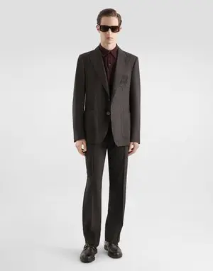 Dolce & Gabbana Single-breasted Wool Canvas Jacket