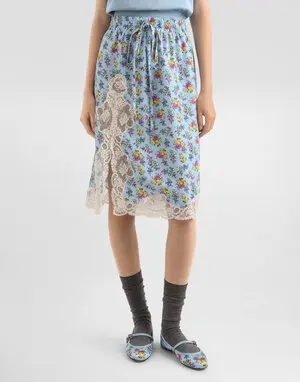 Dolce & Gabbana Floral-print A-line Skirt