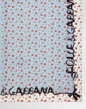 Dolce & Gabbana Small Rose-print Silk Twill Scarf 90x90 - Multicolor