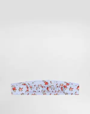 Dolce & Gabbana Small Rose-print Poplin Bandana