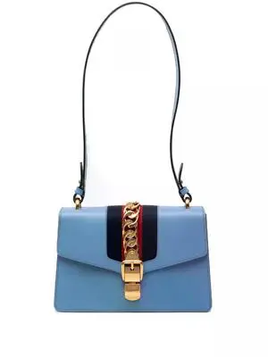 Gucci Small Leather Sylvie Web Satchel 2000-2015 - Blue