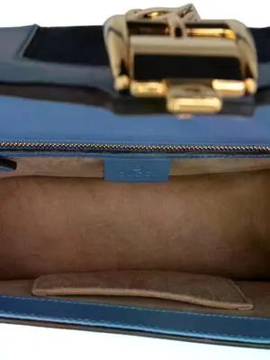Gucci Small Leather Sylvie Web Satchel 2000-2015 - Blue