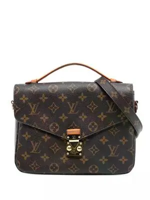 LOUIS VUITTON 2015 Monogram Pochette Metis Satchel - Brown
