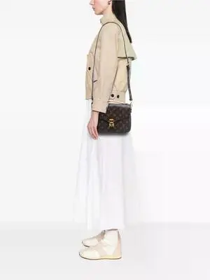 LOUIS VUITTON 2015 Monogram Pochette Metis Satchel - Brown