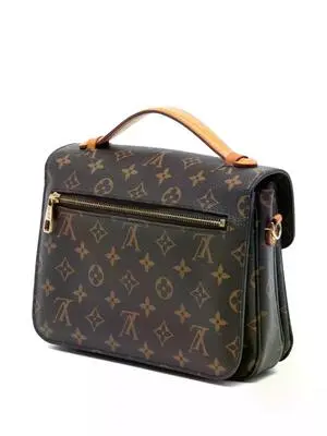 LOUIS VUITTON 2015 Monogram Pochette Metis Satchel - Brown