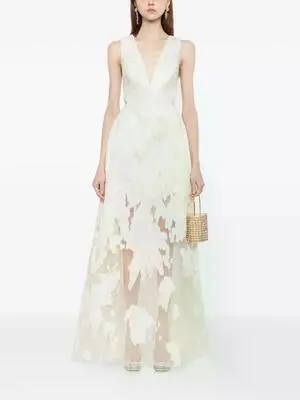 SAIID KOBEISY Brocade Gown - Neutrals