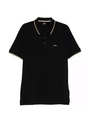 BOSS Cotton-piqué Polo Shirt With Contrast Tipping - Black