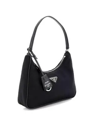 Prada Re-edition 2005 Tessuto Mini Hobo Bag - Black