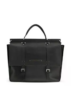 Brunello Cucinelli Buckle Leather Shoulder Bag - Black