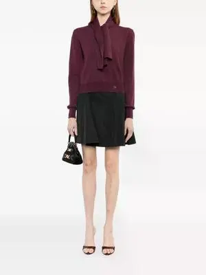 SAIID KOBEISY Wool Bow Blouse