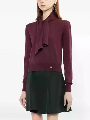 SAIID KOBEISY Wool Bow Blouse