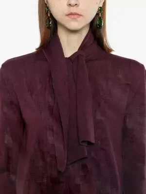 SAIID KOBEISY Wool Bow Blouse