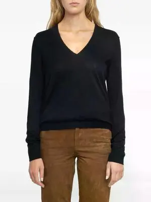 Zadig&Voltaire Rivy Cp V-neck Sweater - Black