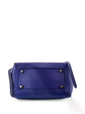 Celine Belt Bag Textured Leather Mini Shoulder Bag - Blue