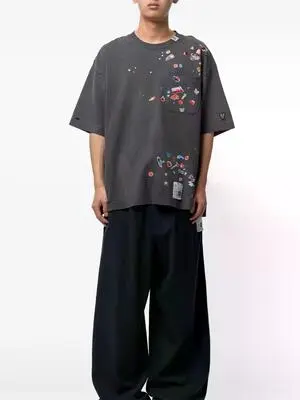 Mihara Yasuhiro Sticker-print T-shirt