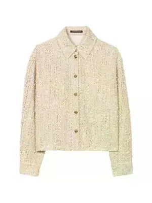LUISA CERANO Buttoned Tweed Overshirt