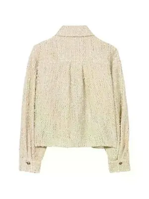 LUISA CERANO Buttoned Tweed Overshirt
