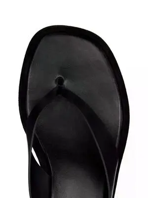 REFORMATION Eden Platform Thong Sandals - Black