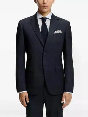 BOSS Two-piece Regular-fit Suit In Checked Virgin Wool - Blue