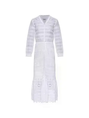 MARANT ETOILE Daniva Crochet Lace V-neck Dress - White