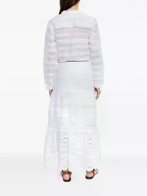 MARANT ETOILE Daniva Crochet Lace V-neck Dress - White