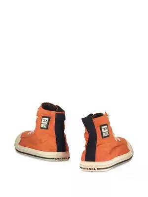DIESEL Logo High-top Sneakers - Orange