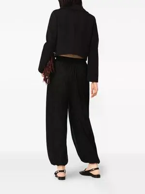 Maje Metallic-effect Straight Trousers