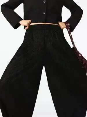 Maje Metallic-effect Straight Trousers