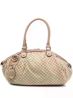 Gucci Diamante Canvas Sukey Satchel