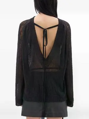 ANN DEMEULEMEESTER Semi-sheer Knit Sweater