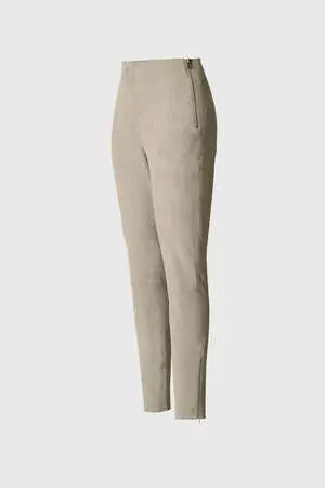 Mackage Navi-su Fitted Lamb Suede Legging - Grey