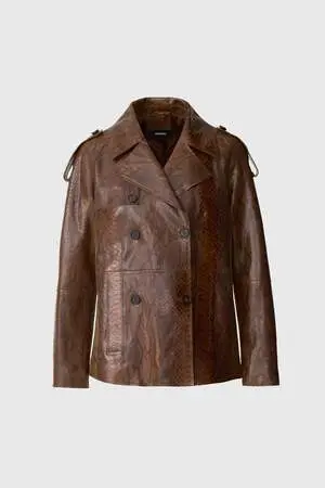Mackage Dolores-snk Snake Leather Jacket
