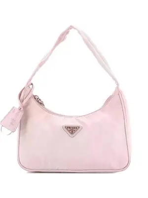 Prada Re-edition 2000 Tessuto Mini Hobo Bag - Pink
