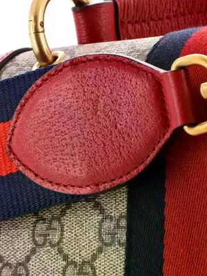 Gucci Queen Margaret Gg Coated Canvas Top Handle Small Satchel - Brown