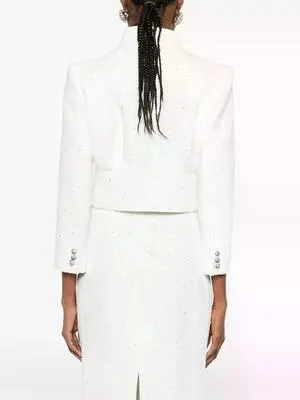 Alessandra Rich Embellished-button Cropped Jacket