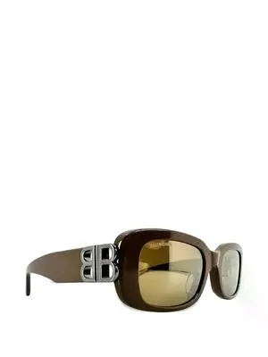 Balenciaga Logo Detail Rectangle Frame Sunglasses