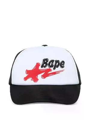 A BATHING APE Star Trucker Cap - White