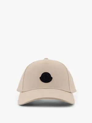 Moncler Cotton Baseball Cap - Beige