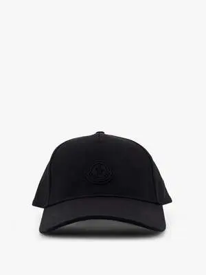 Moncler Cotton Baseball Cap - Black