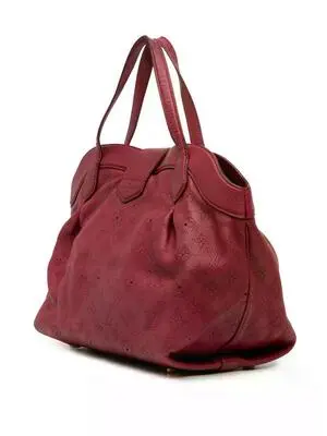 LOUIS VUITTON 2011 Monogram Mahina Cirrus Pm Handbag - Red