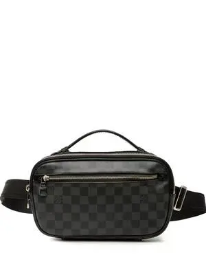 LOUIS VUITTON 2014 Damier Graphite Ambler Belt Bag - Black