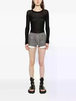Rick Owens Drawstring Leather Shorts