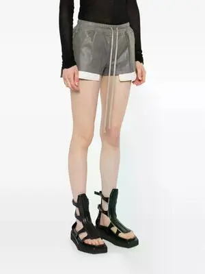 Rick Owens Drawstring Leather Shorts