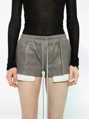 Rick Owens Drawstring Leather Shorts