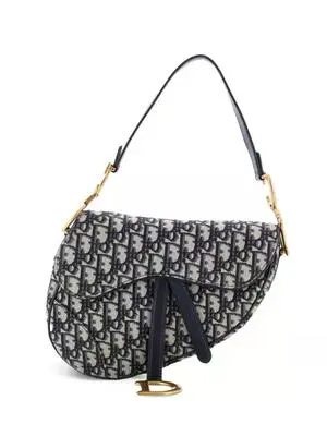 Dior Saddle Handbag Oblique Canvas Medium Shoulder Bag - Blue