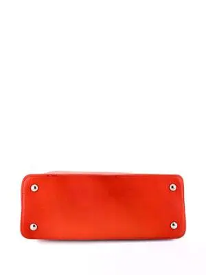 LOUIS VUITTON Capucines Leather Pm Satchel - Orange
