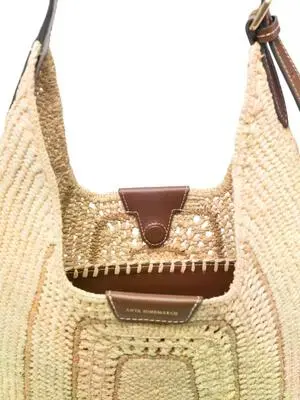 ANYA HINDMARCH Raffia Shoulder Bag With Bow Detail