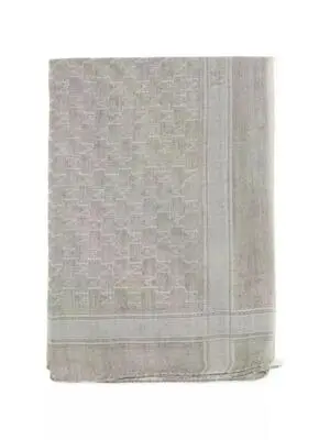 Max Mara Logo Pattern Scarf - Neutrals